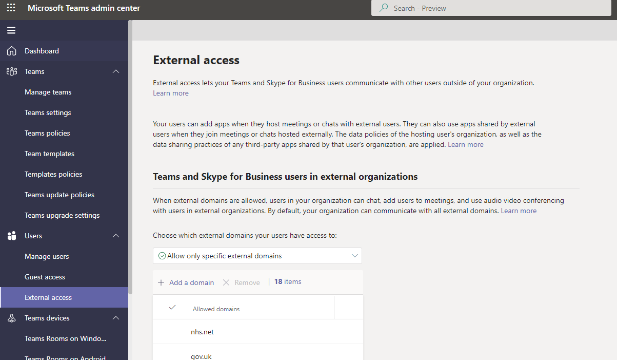 Allowing cross-tenant Microsoft Teams conversations – NELIE Help